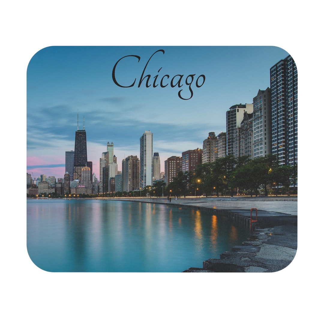9"x8" Chicago Skyline Mouse Pad (rectangle) - Etsy
