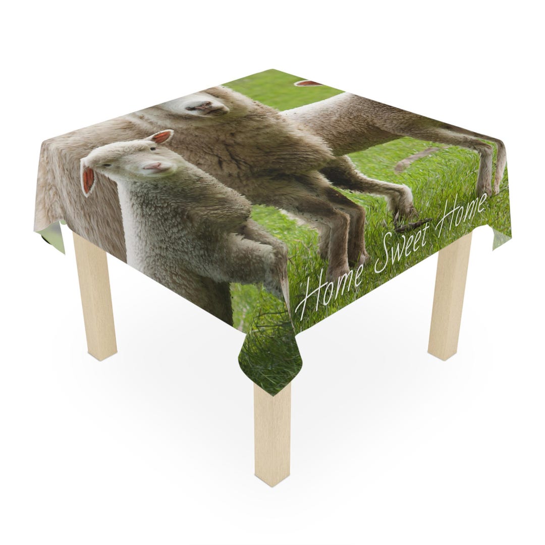 Sheep Lamb Baby Sheep Home Sweet Home Tablecloth - Etsy