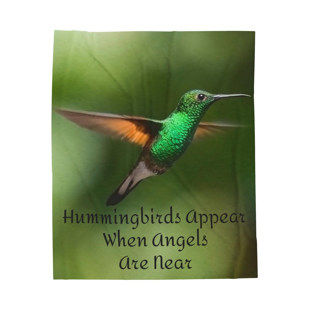 50"x60" Hummingbirds Appear When Angels Are Near Velveteen Blanket - Etsy