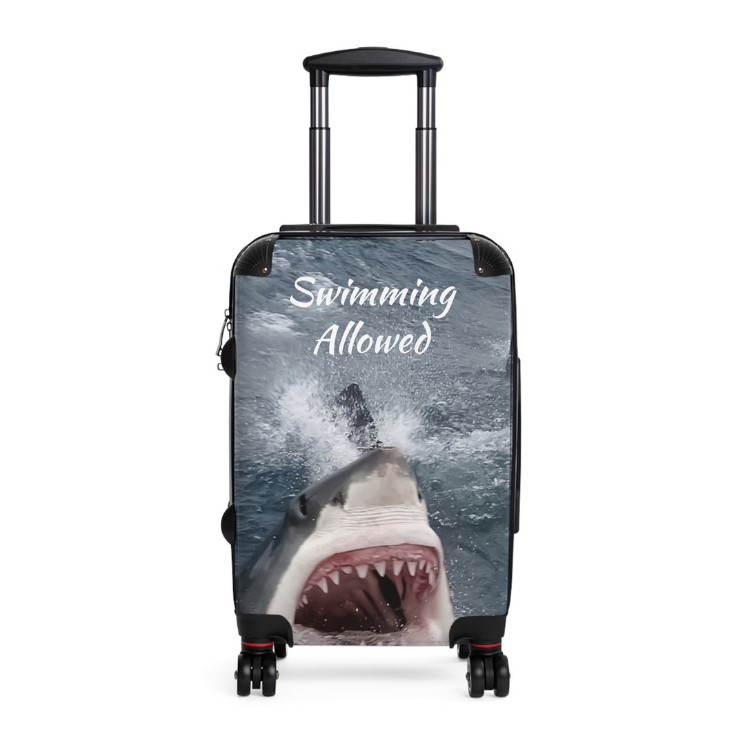 Swimming Allowed Shark Suitcase - Etsy