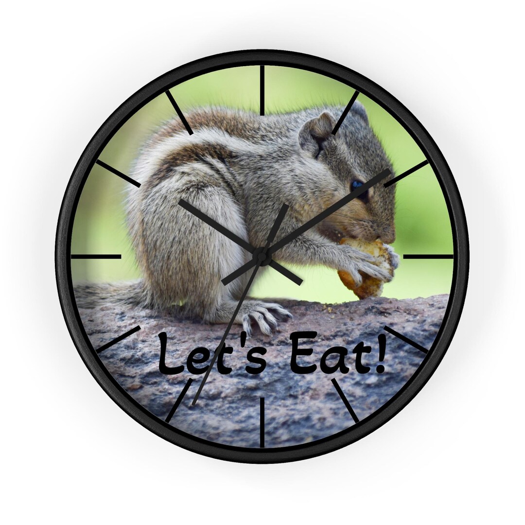 Let's Eat! Chipmunk Wall Clock - Etsy
