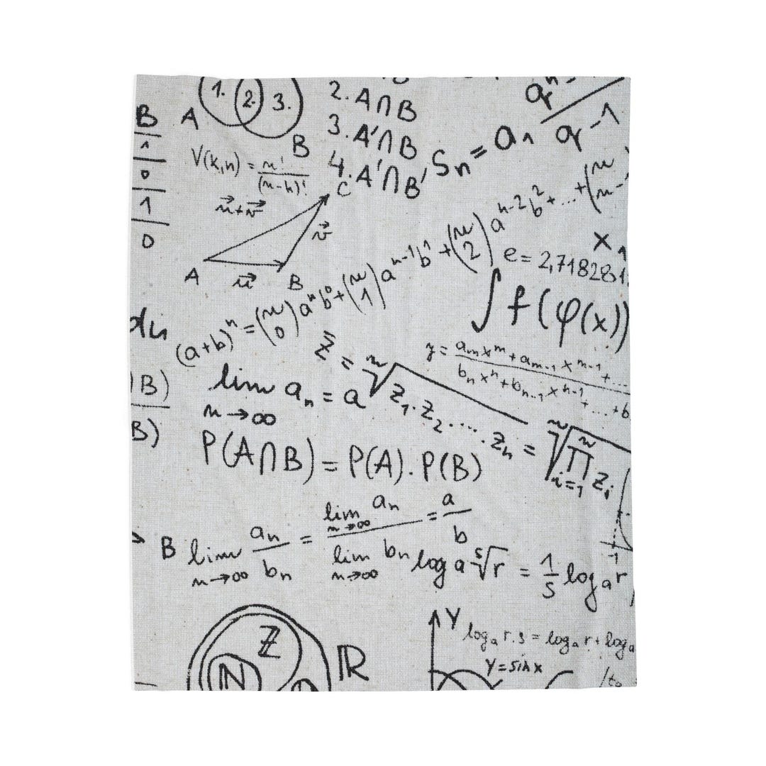 50"x60" Math Equations Science Formulas Velveteen Plush Blanket - Etsy
