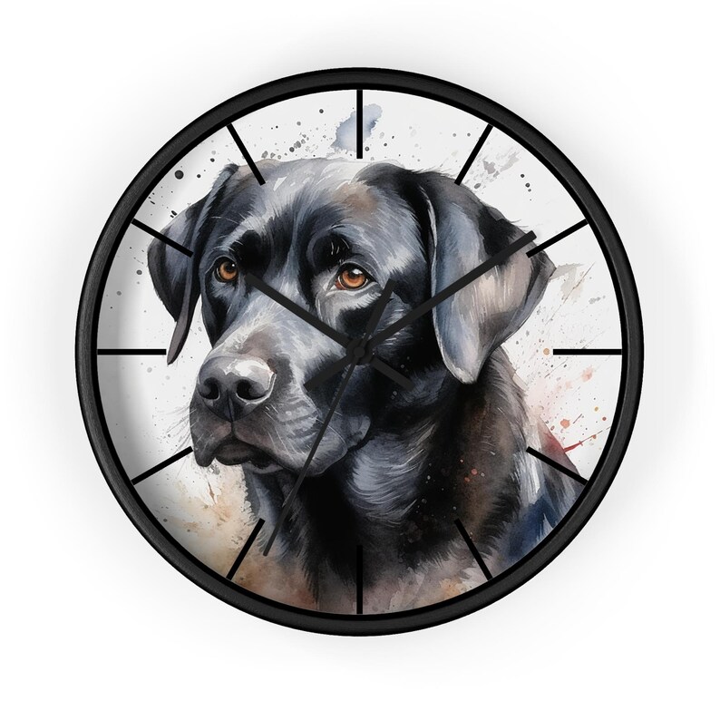10" Black Labrador Dog Lab Puppy Wall Clock - Etsy