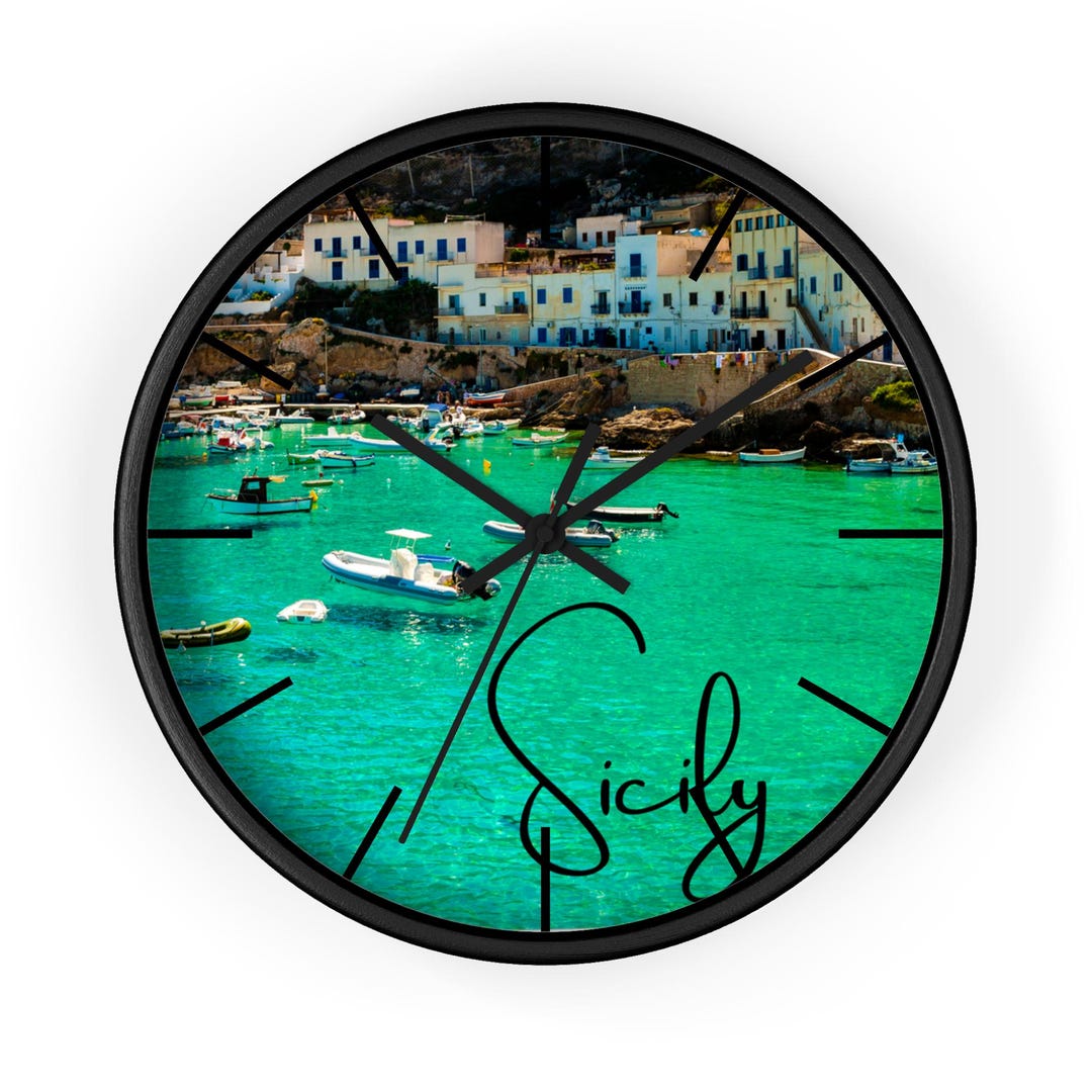 10" Sicily Italy Wall Clock - Etsy