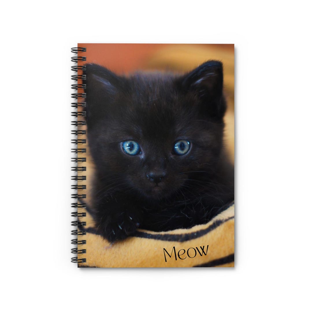 Black Kitten Spiral Notebook – Cat Lover Gift - Etsy