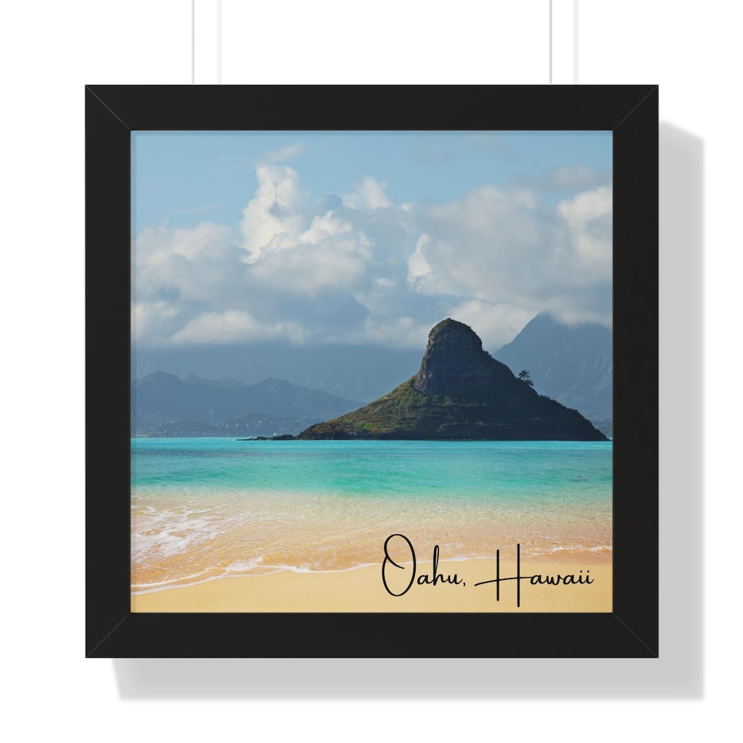 16"x16" Oahu Hawaii Framed Vertical Poster - Etsy
