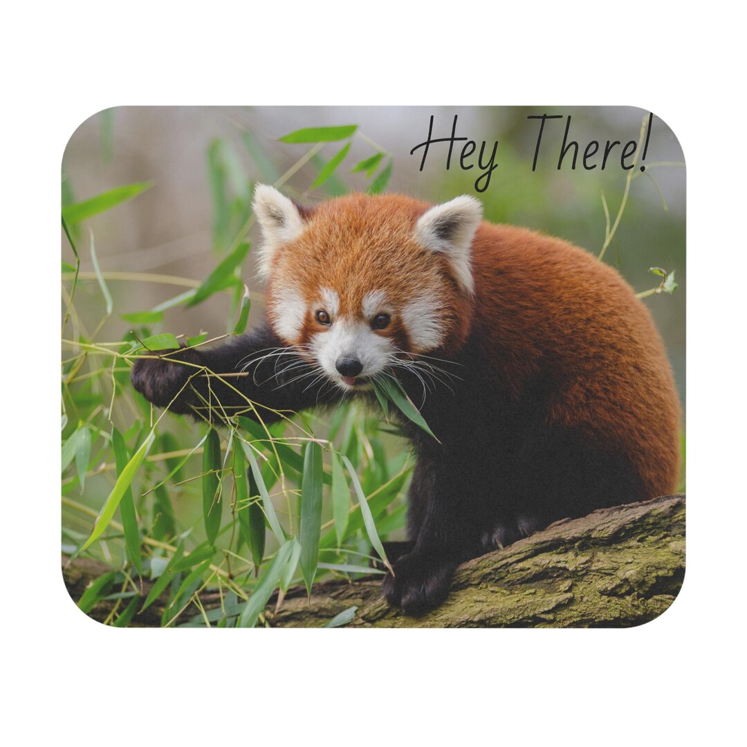 Hey There! Red Panda Mouse Pad (rectangle) - Etsy