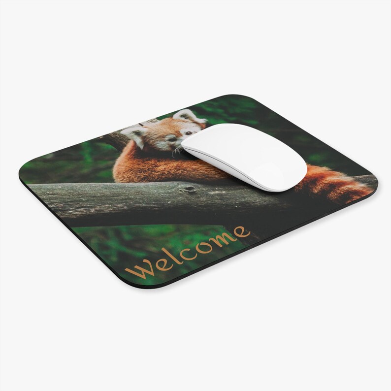 Welcome Red Panda Mouse Pad (rectangle) - Etsy