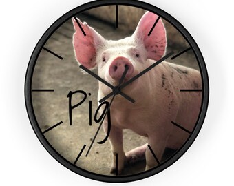 Pig Wall Clock | Etsy