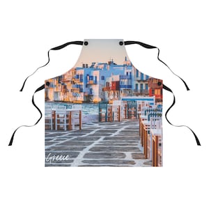 Beautiful Mykonos Greece Apron - Etsy