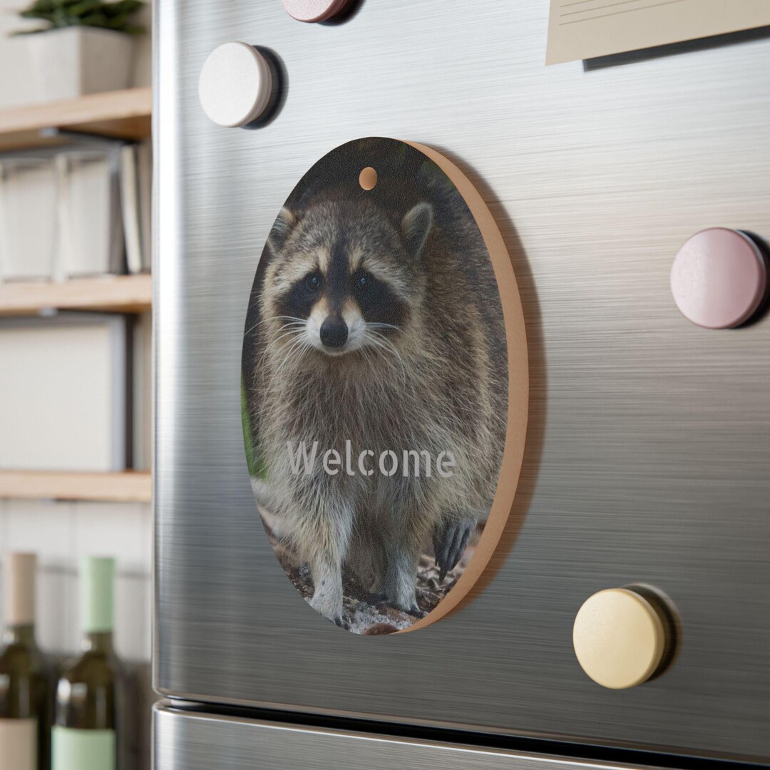 Welcome Raccoon Wooden Ornament - Etsy