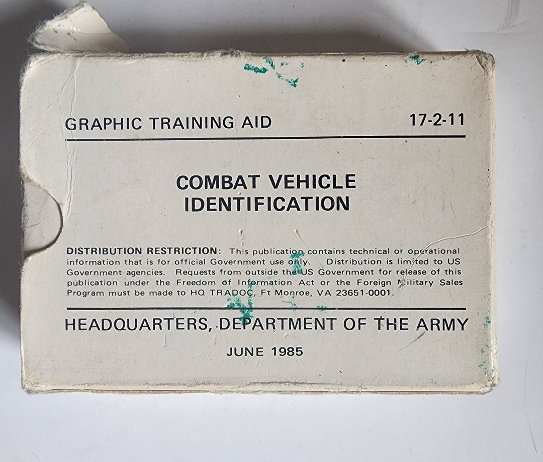 Vintage Combat Vehicle Identification Cards 17-2-11 Graphic Training ...