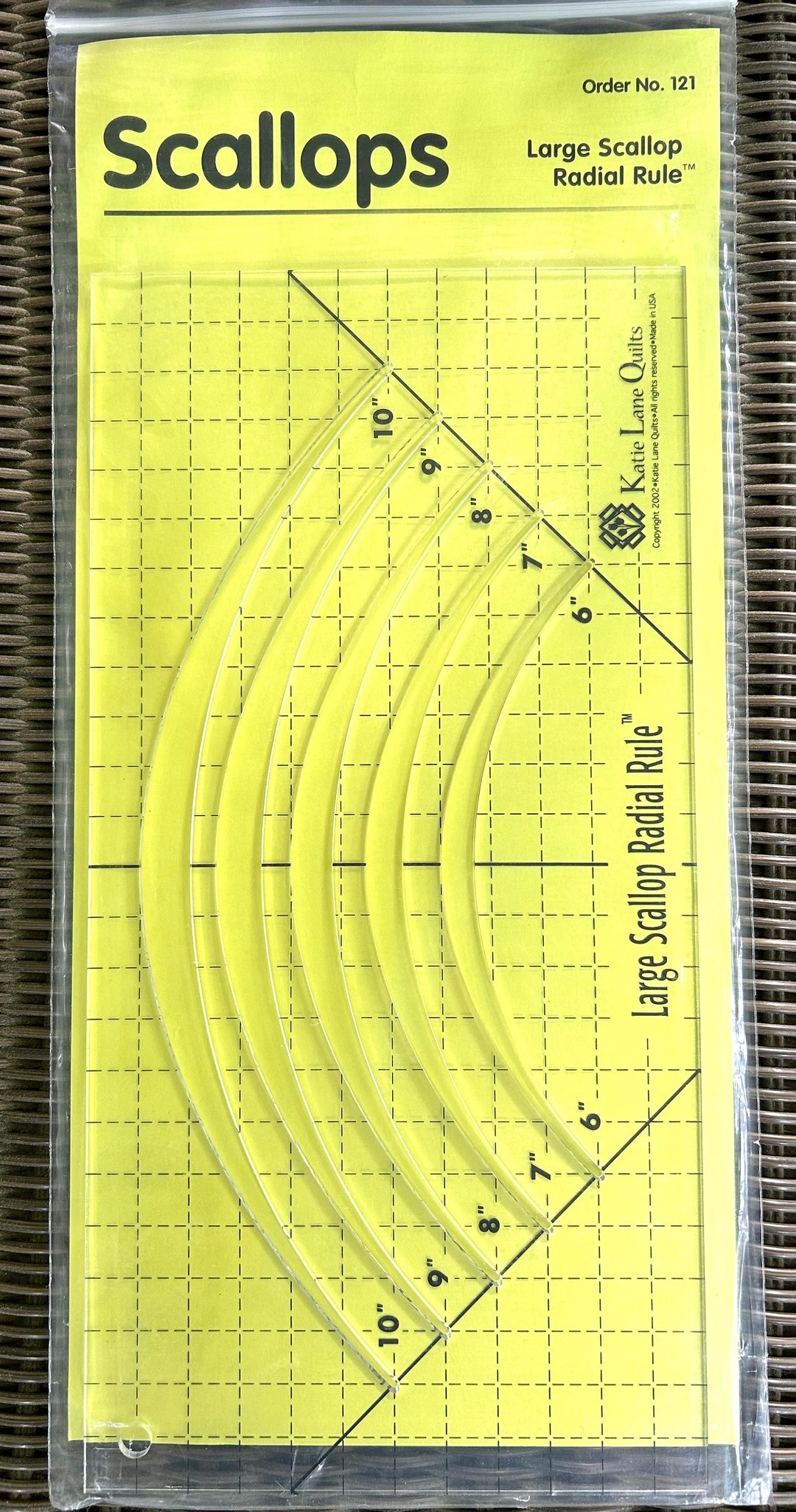 Large Scallop Radial Rule by Katie Lane Quilts, Item No. 121 - Etsy
