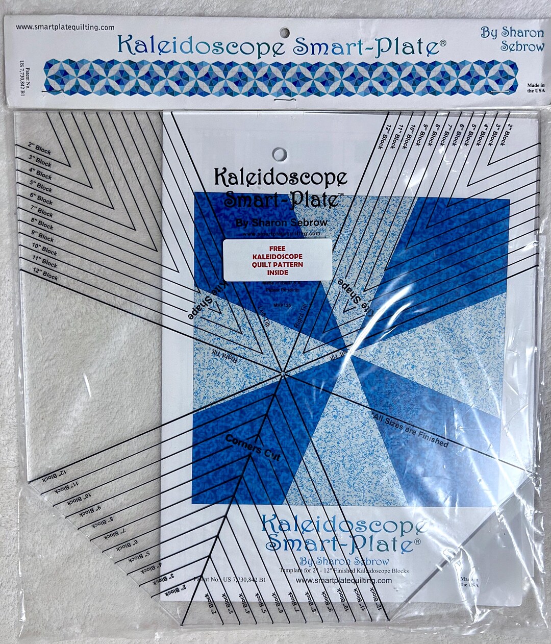 Kaleidoscope Smart-plate by Sharon Sebrow, Template for 2"-12" Finished ...