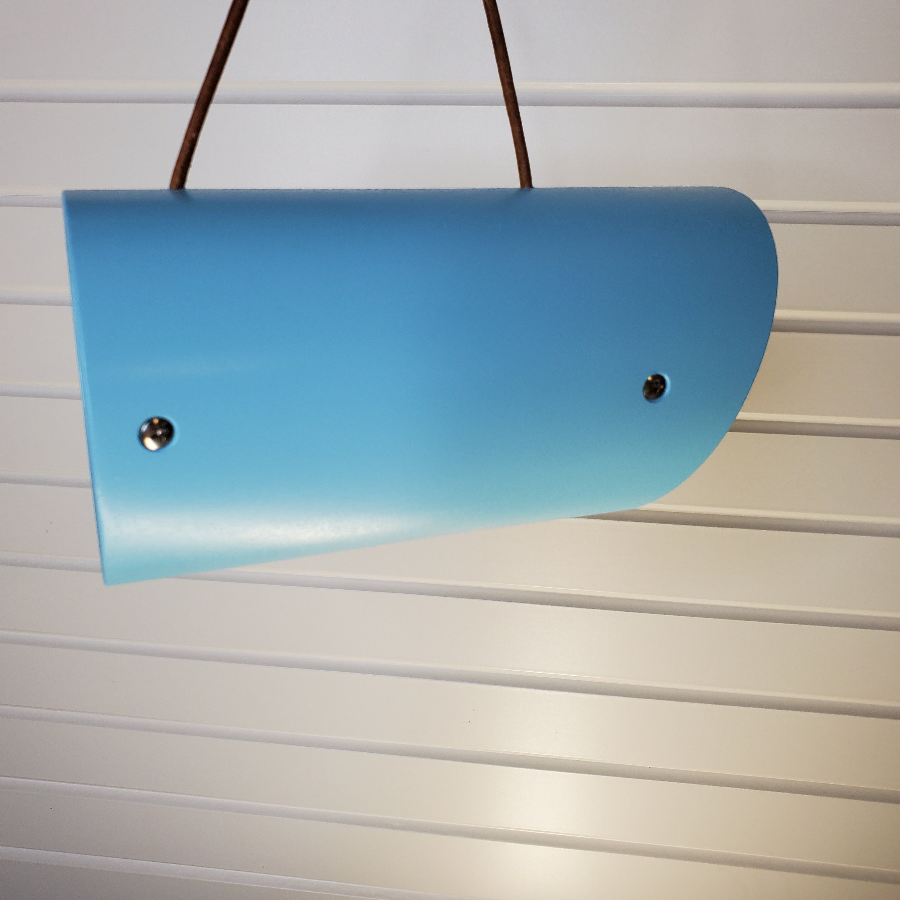 Modern Aqua Hanging Round Tube Birdhouse Solid Oak Upcycle - Etsy