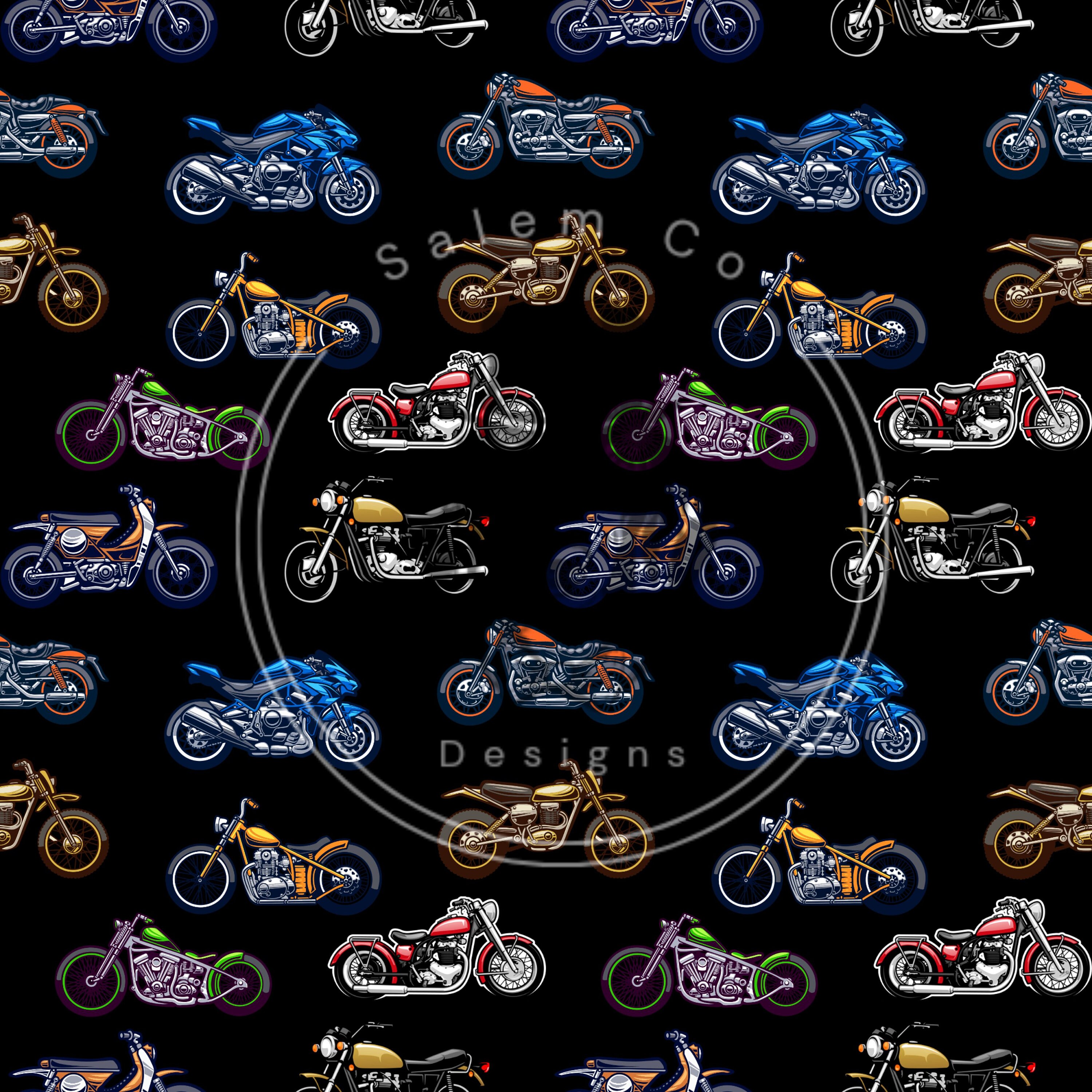 Motorcycle Seamless Pattern Png - Etsy
