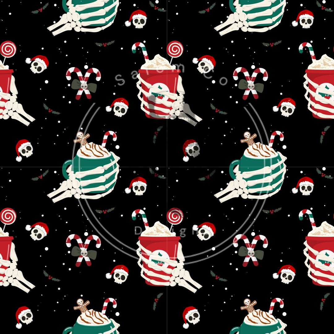 Creepy Christmas Seamless Pattern - Etsy