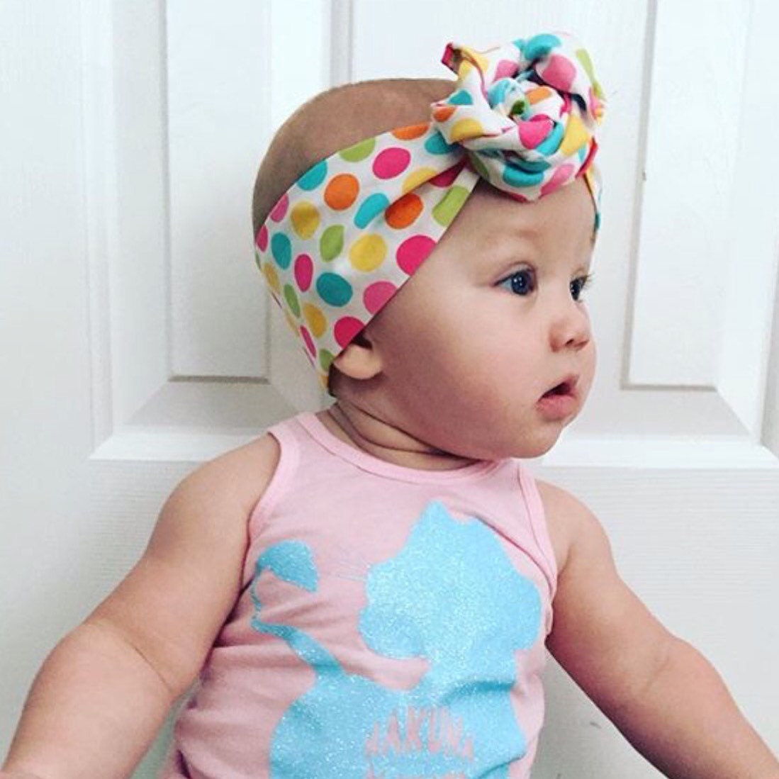 Pink Orange Yellow Geometric Triangle Headwrap Baby Turban - Etsy