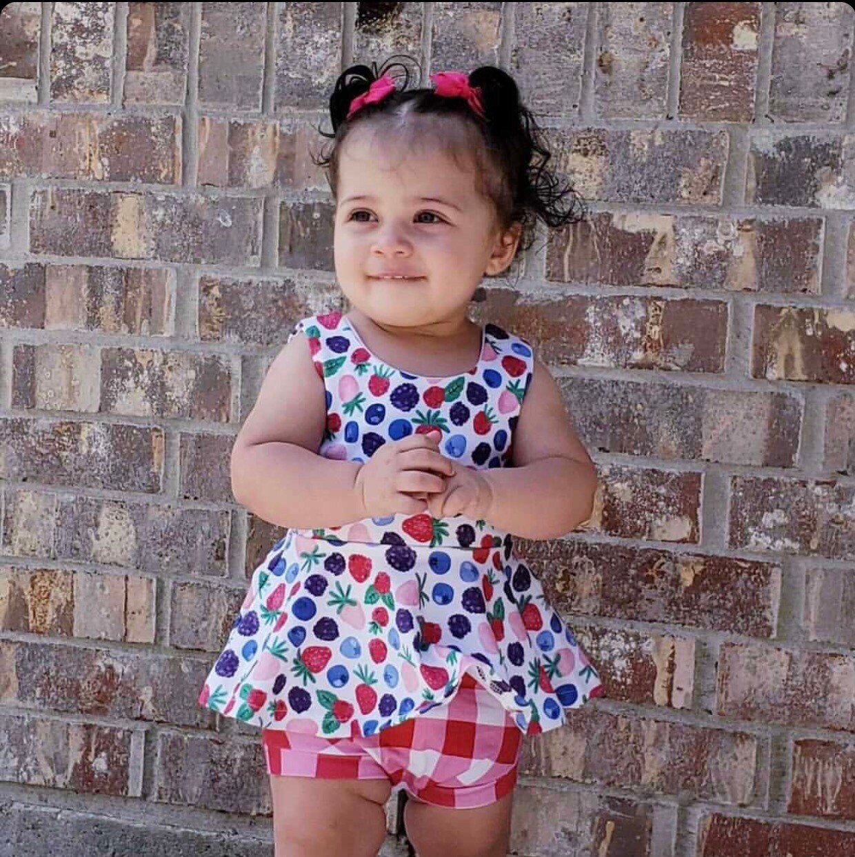 Daisy Flower Floral Print Peplum Top- Baby Toddler Childrens Ruffle ...