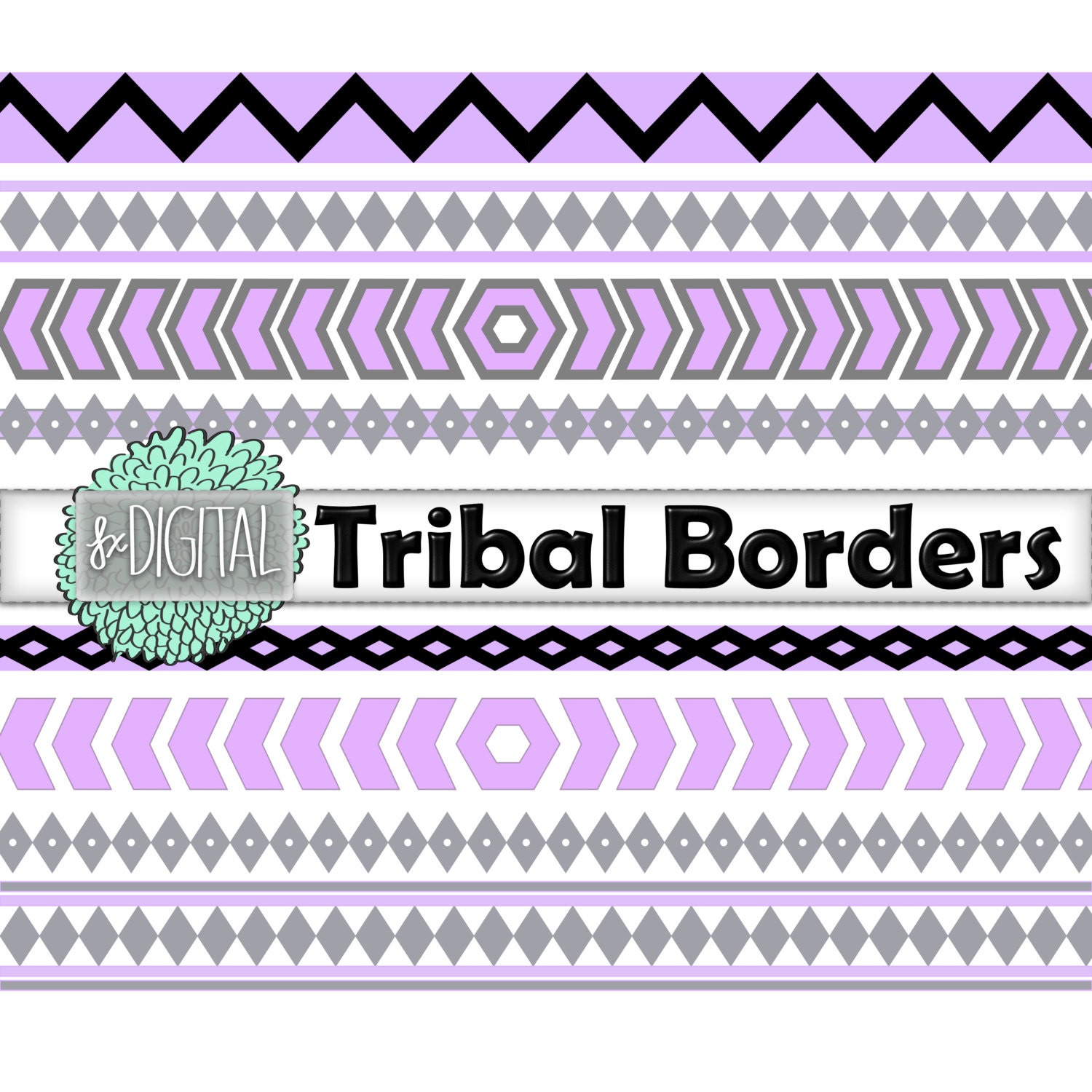 Tribal Borders Photo Border Digital Photo Frame Border - Etsy
