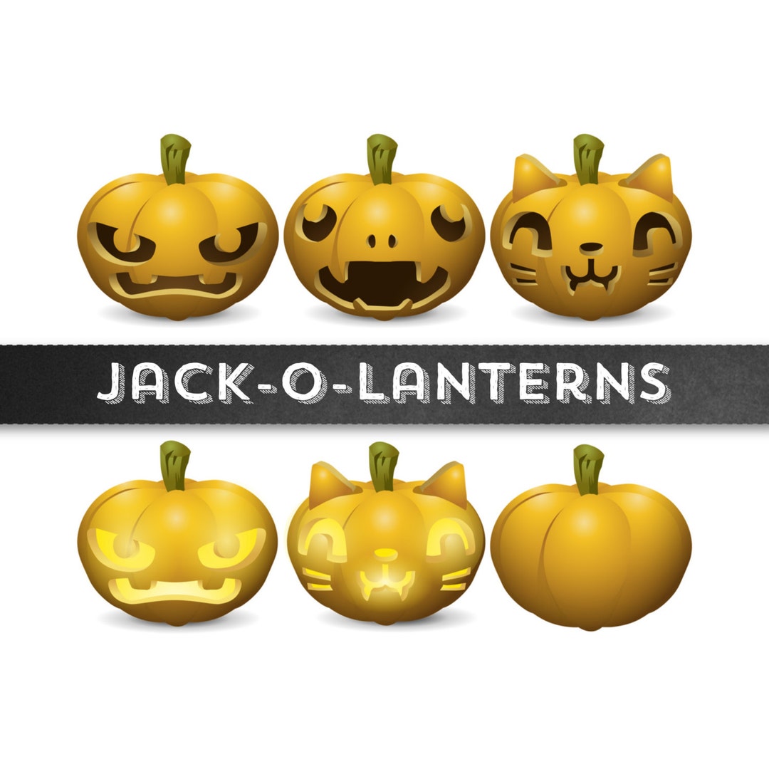 Jack-o-lanterns Halloween Clipart Halloween Clipart Clip - Etsy