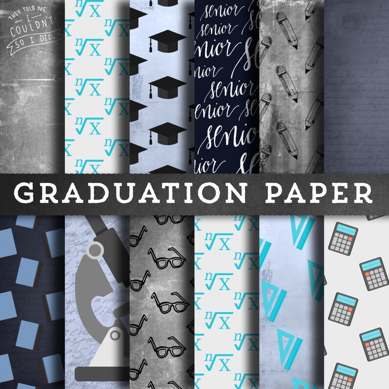 Graduation Paper Graduation Scrapbook Paper Notebook Paper - Etsy