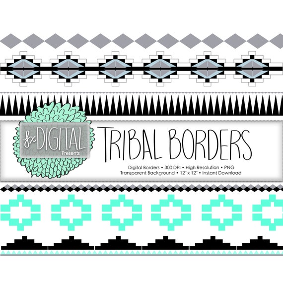 Tribal Borders Photo Border Digital Photo Frame Border | Etsy