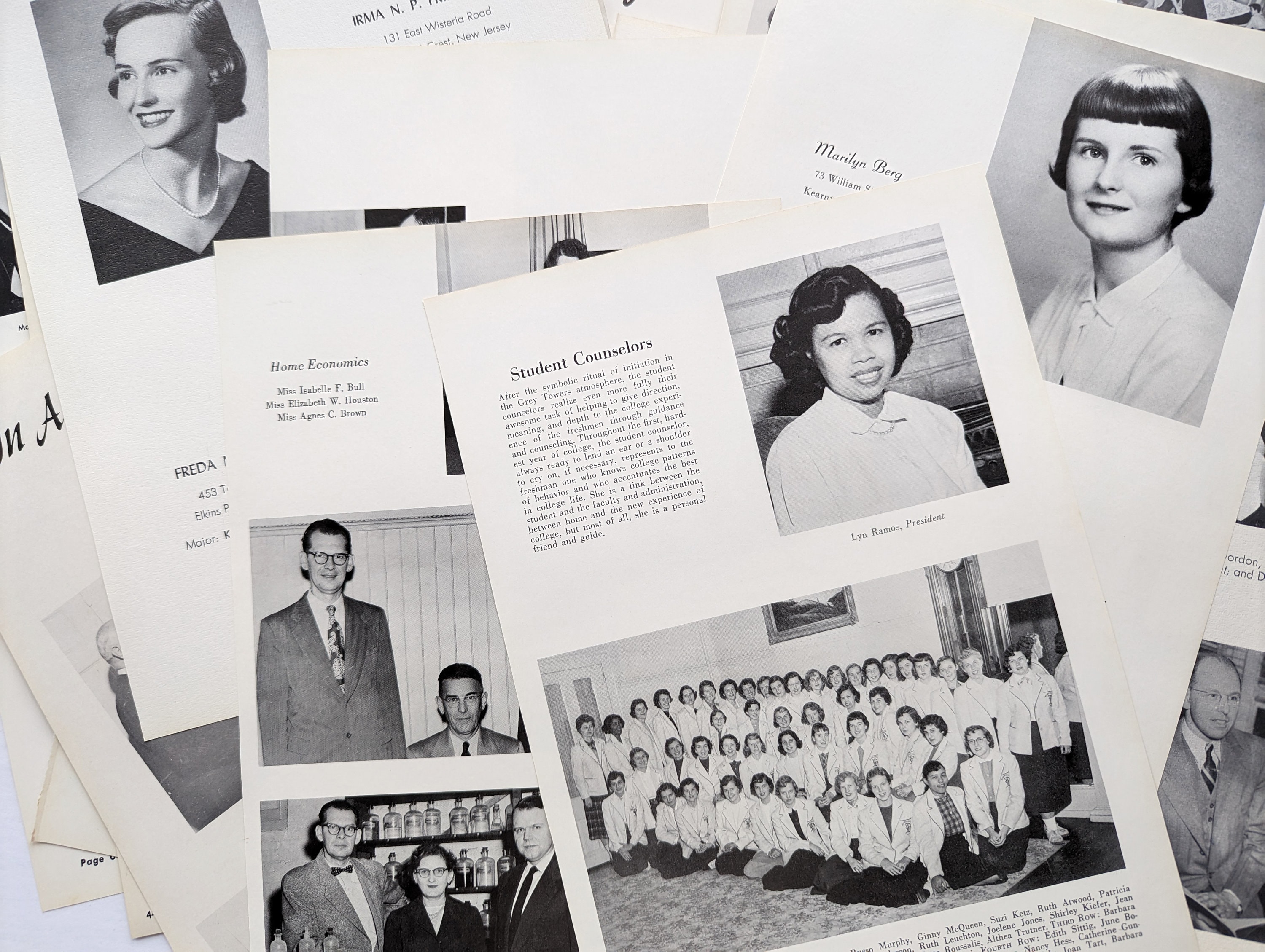 20 Vintage Yearbook Pages Dated From the 50s, Art Journal, Junk Journal ...