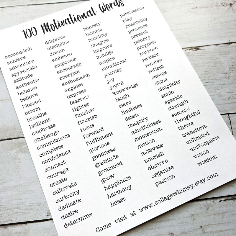 Words Motivational - Etsy
