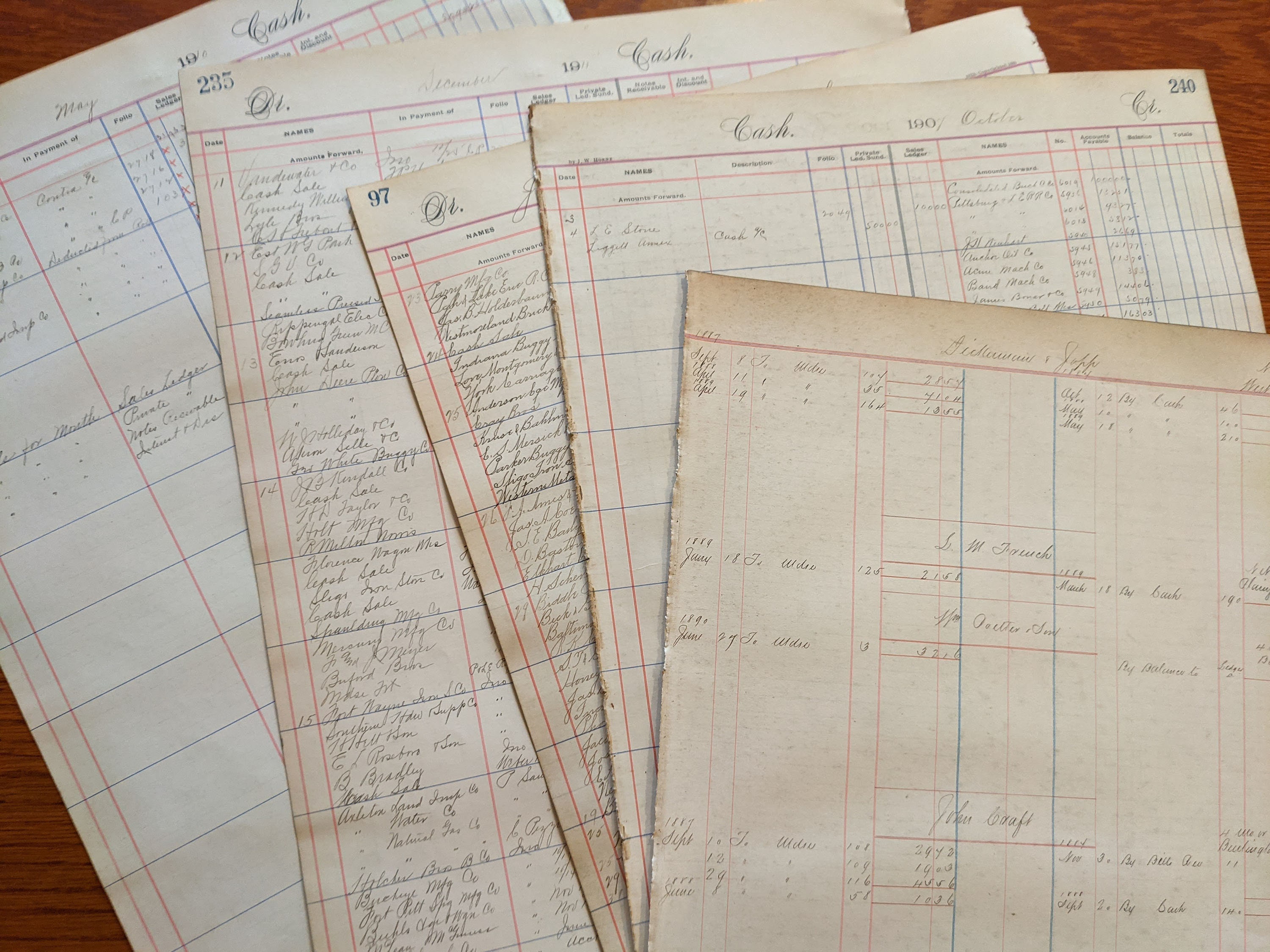 5 Oversized Ledger Vintage Handwritten Pages From Two - Etsy