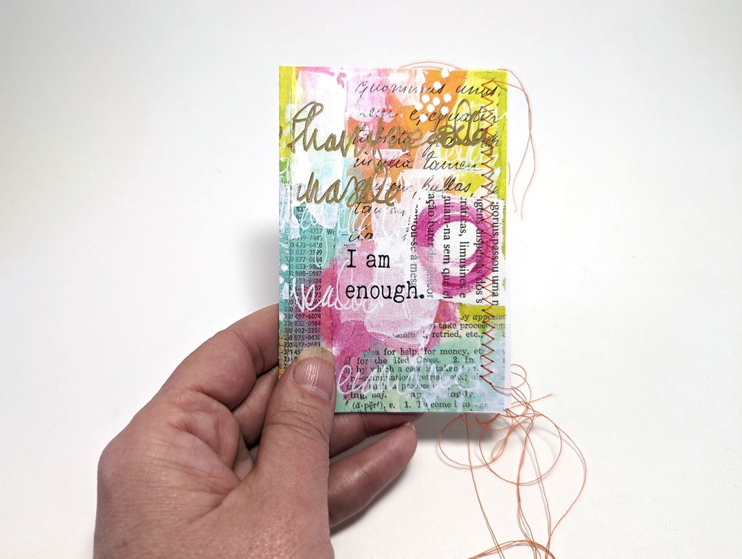 I Am Affirmations Handmade Artist Mini Zine: Colorful Collage Art for ...