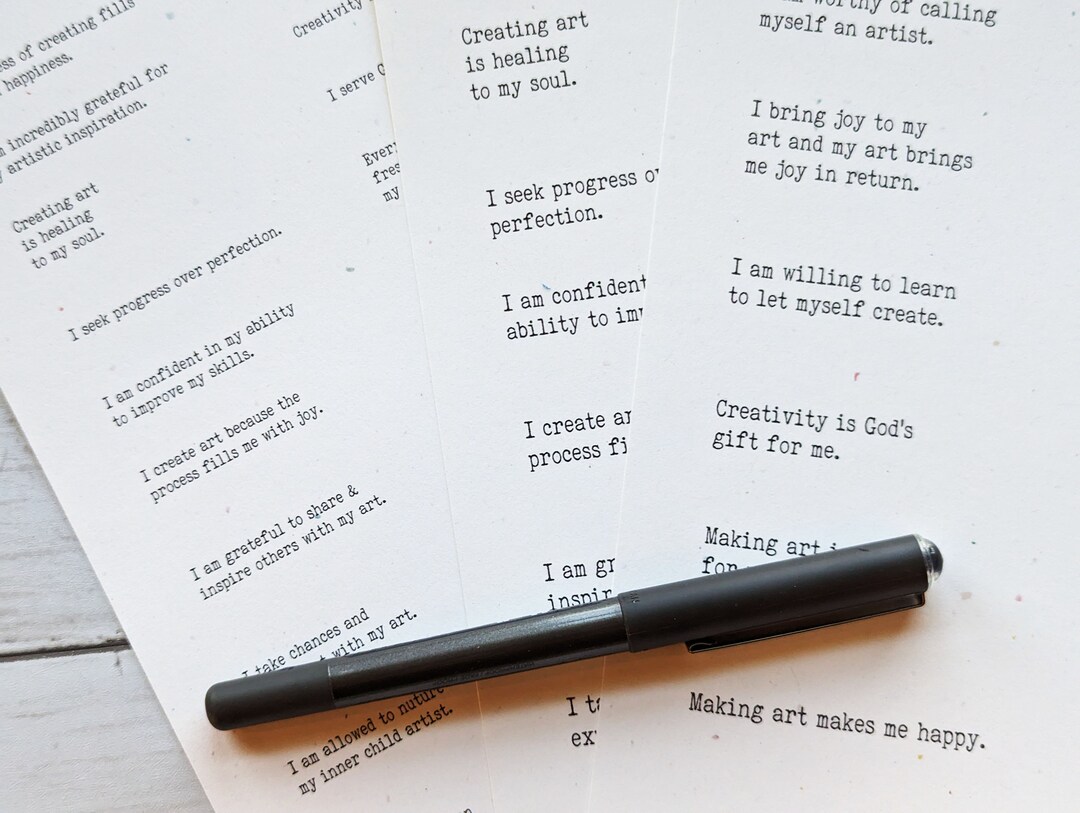 Artist Affirmations: Printable Inspirational and Motivational ...