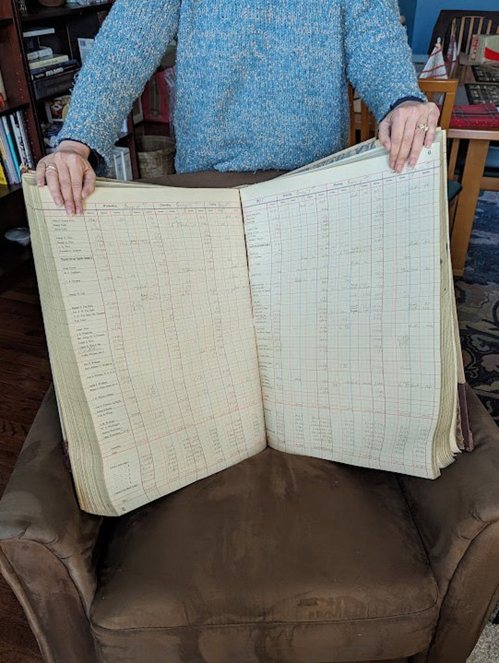 3 HUGE Ledger Pages, Ledger Pages With Handwriting, Ephemera Ledger ...