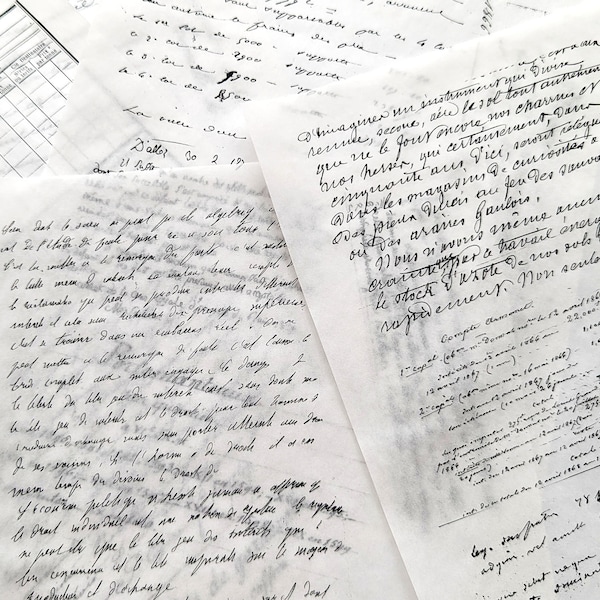 French Script Paper - Etsy