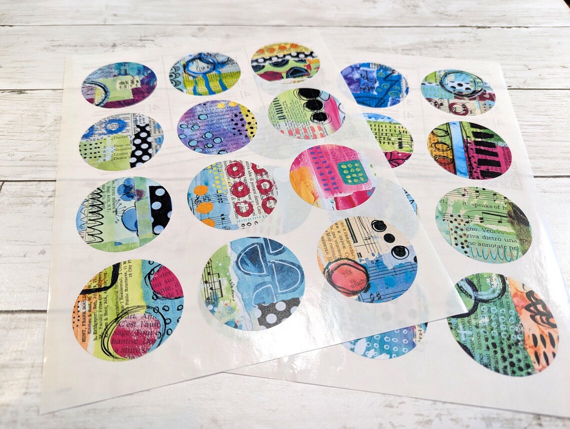Colorful Mixed Media Stickers | Collage Ephemera for Junk Journals ...