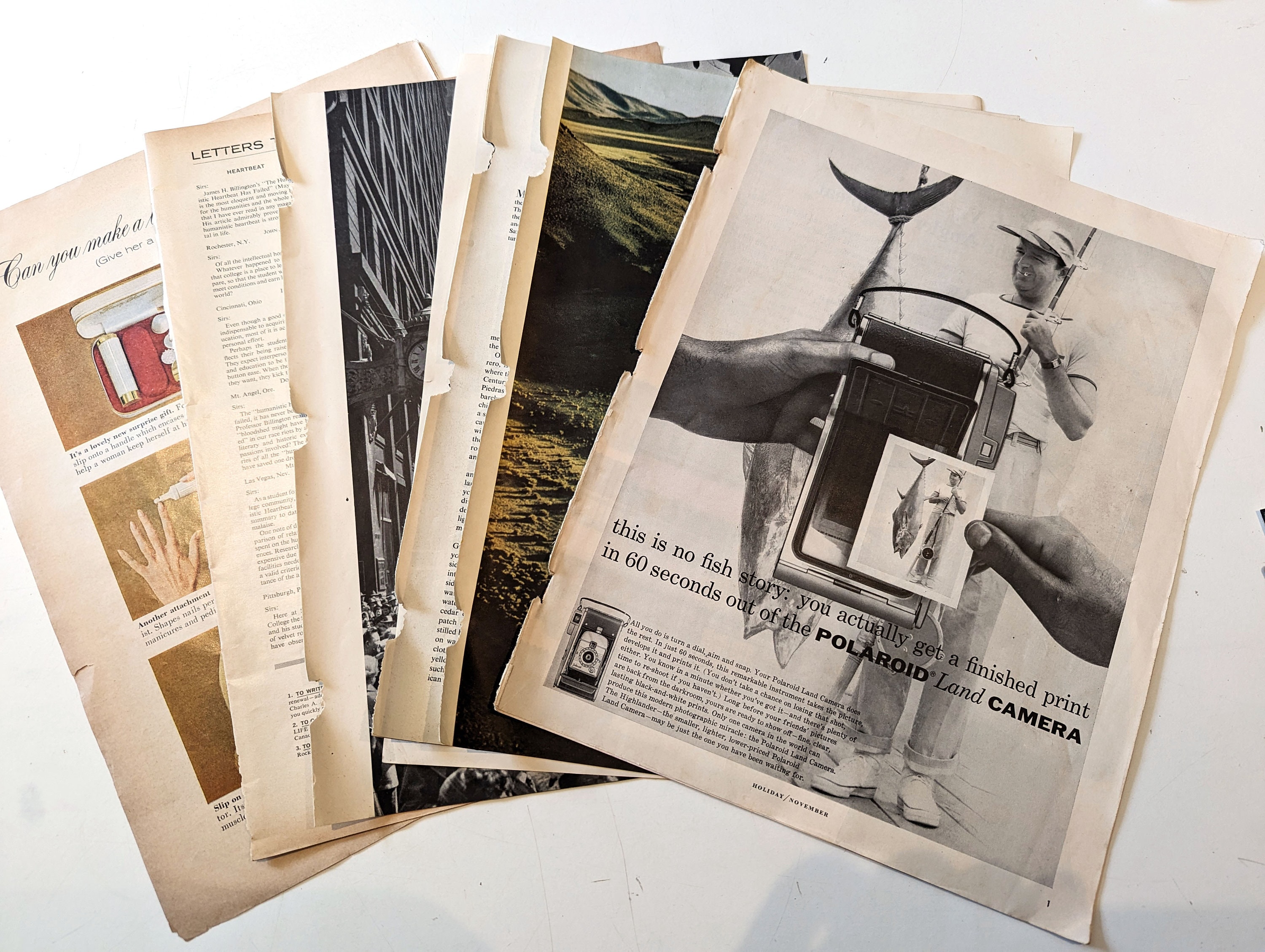 20 Vintage Magazine Pages 1940s 1950s, Actual Pages, Ephemera ...