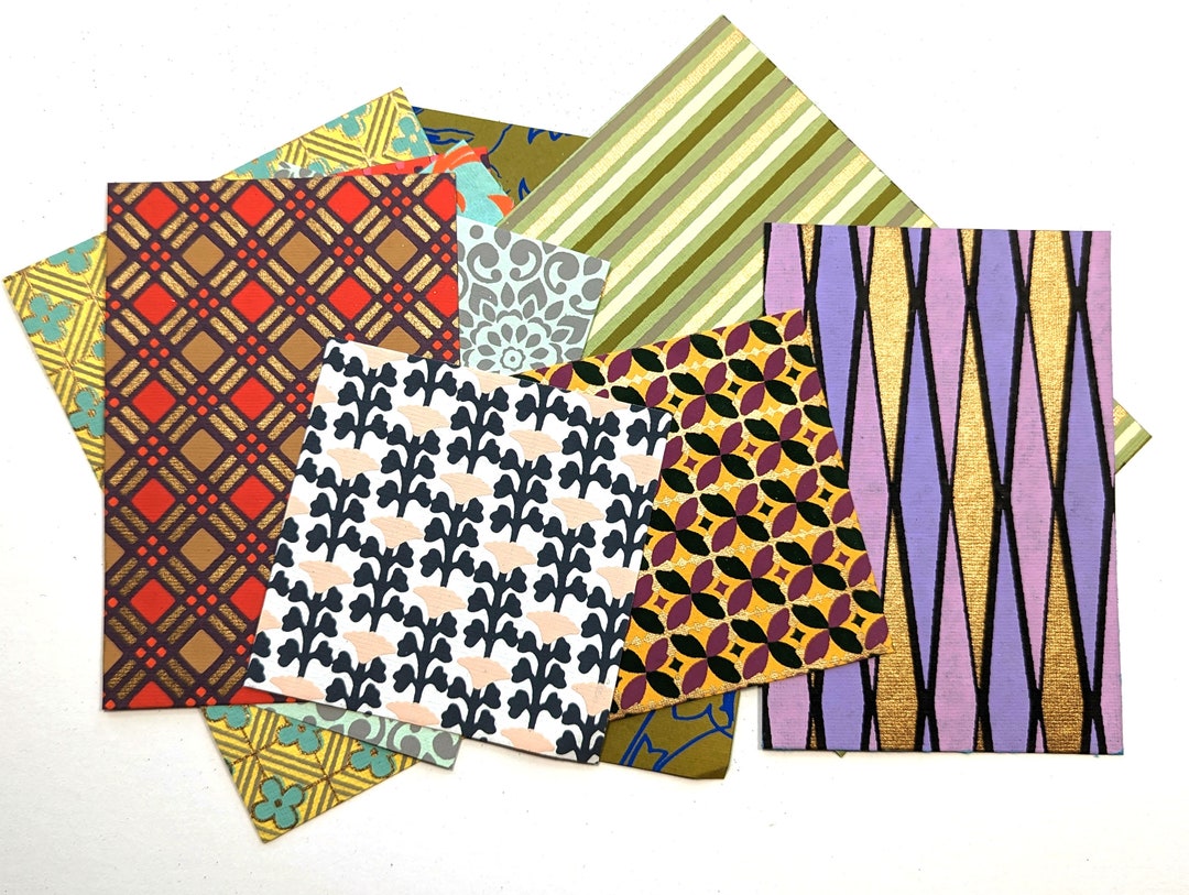 Colorful Collage Papers From India With Screen Printing, Color Paper ...