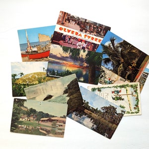 10 Vintage Postcards, Full Color Postcards, Handwriting on the Back ...