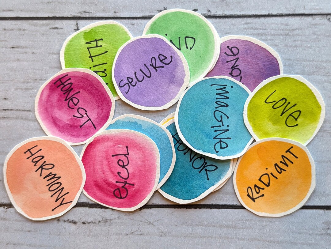 Inspirational Words, Watercolor Word Fodder, Handpainted Word Fodder, Hand Painted Watercolor ...