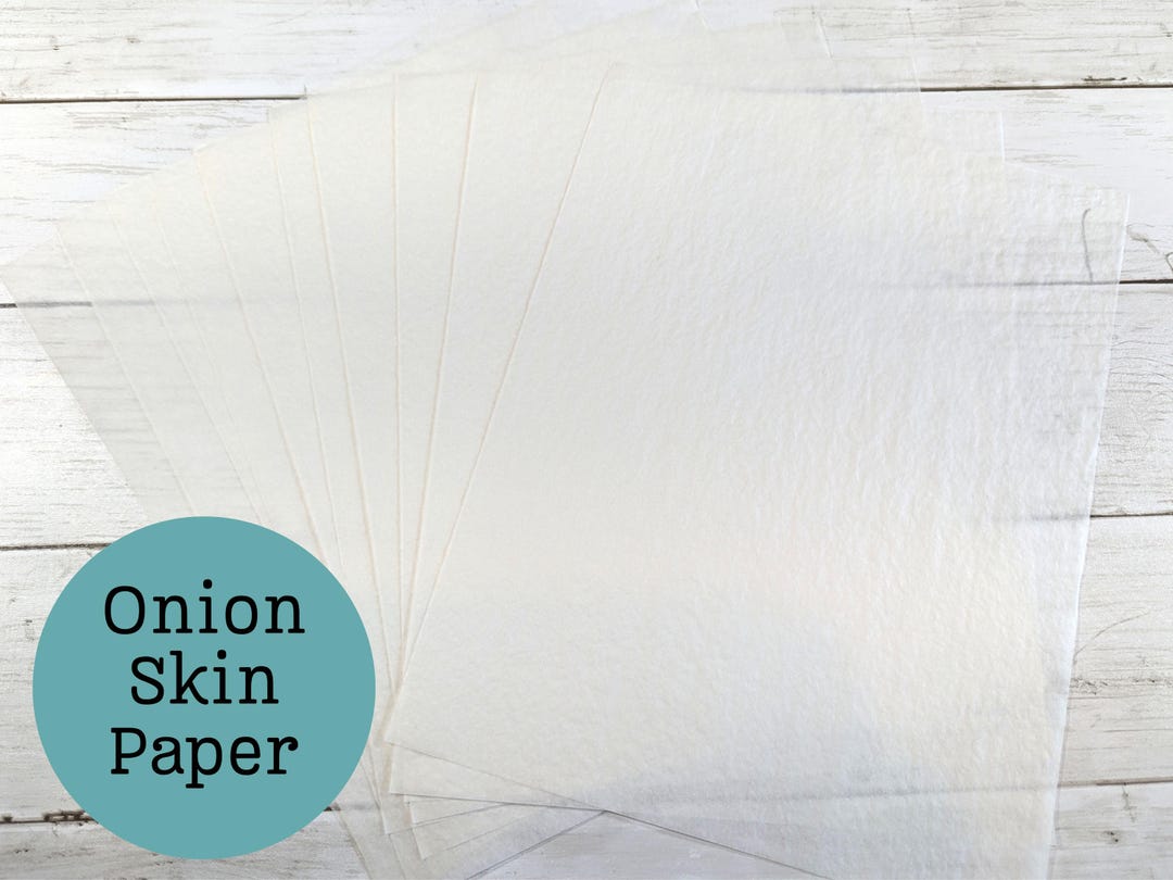 10 Blank Sheets of Vintage Onion Skin Paper Typing Paper for Decoupage ...