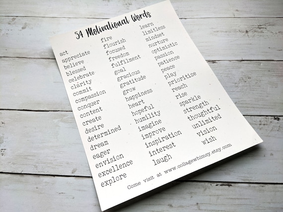 Inspirational Words List