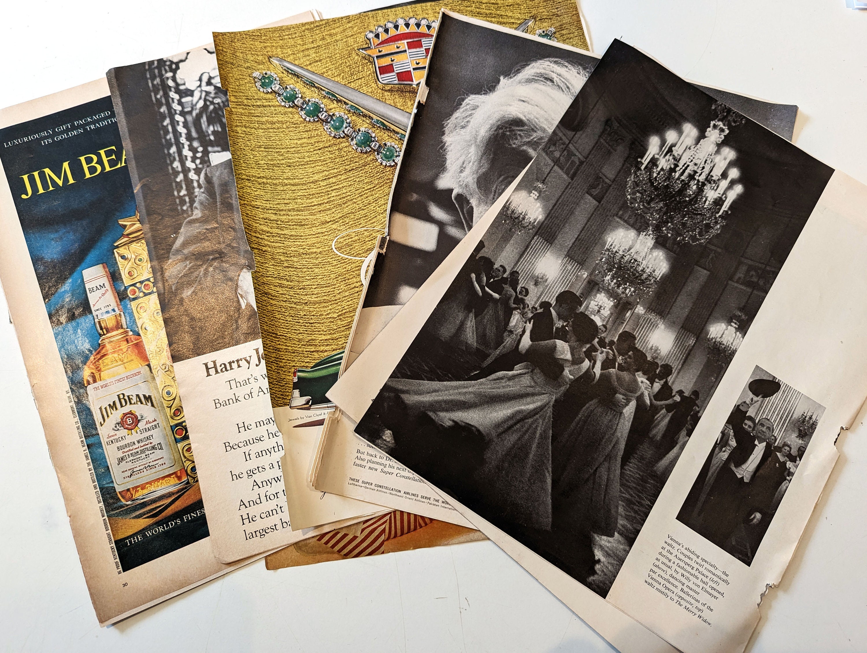 20 Vintage Magazine Pages 1940s 1950s, Actual Pages, Ephemera ...