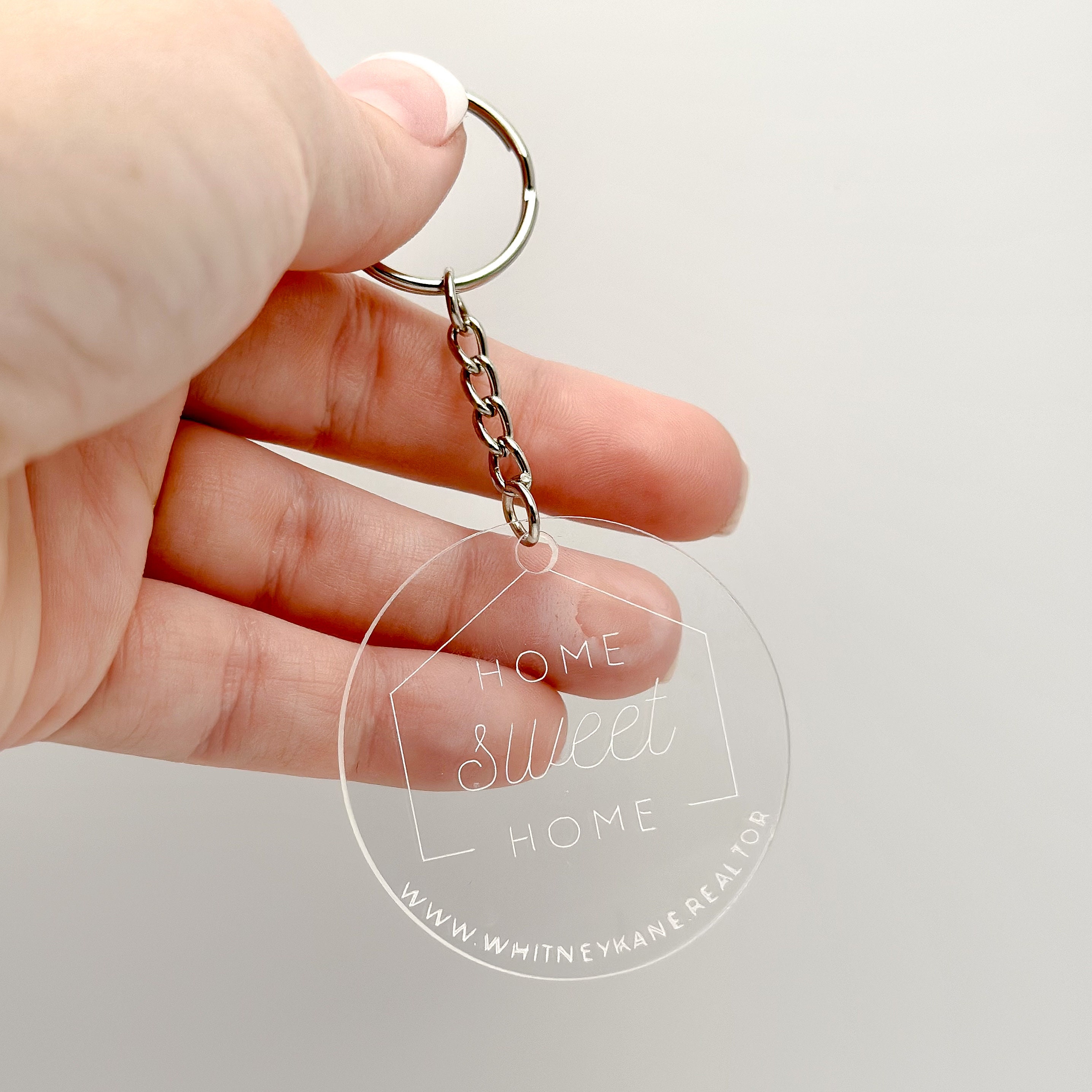 Custom Real Estate Agent Keychain new Homebuyer/ Housewarming/ Closing ...