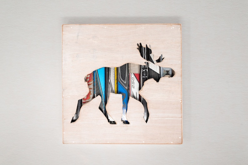 12x12" Moose Hockey Stick Shadow Box - Etsy