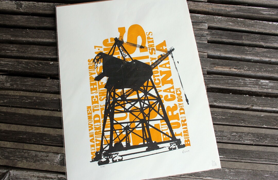 Shipyards Signed and Numbered Silkscreen Print - Etsy UK