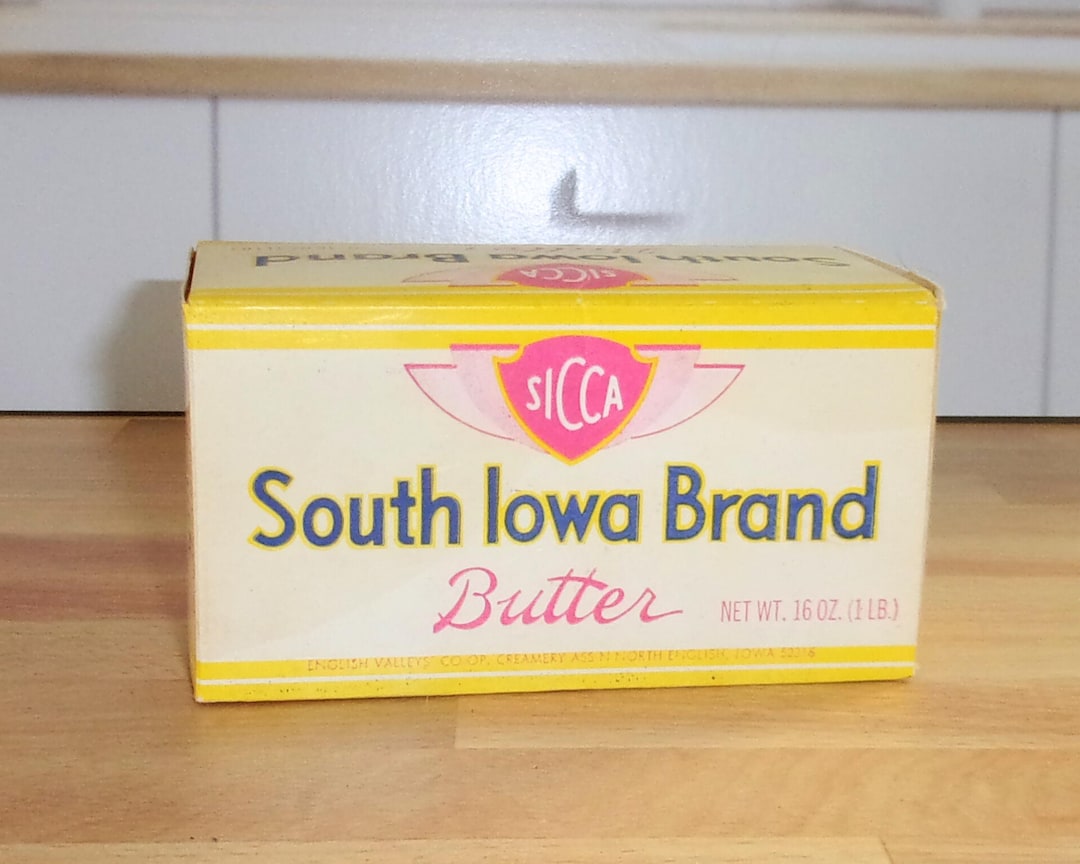 Vintage Butter Box - Old Butter Box - South Iowa Brand - Food ...