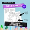Type 1 Diabetes Kids Colouring Page - Etsy