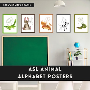 ASL Animal Alphabet Classroom/office Posters - INSTANT DOWNLOAD - Etsy