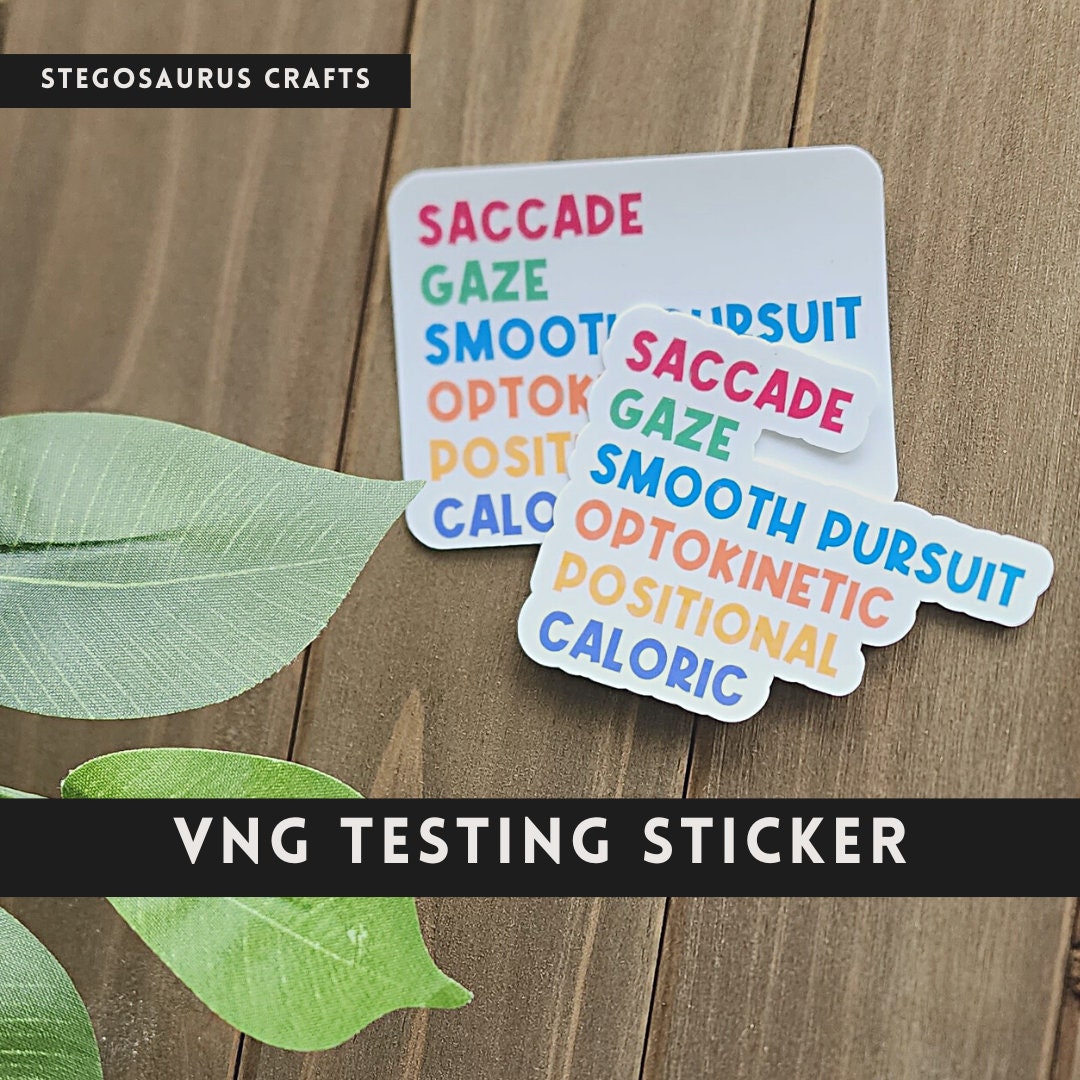 VNG Testing Types Sticker - Vestibular Audiology Sticker - Etsy