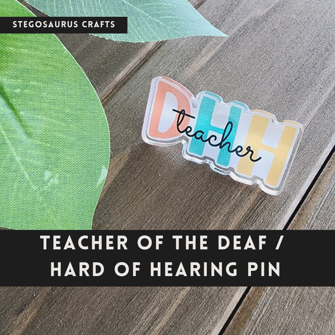 Teacher of the Deaf/hard of Hearing Pin - Etsy